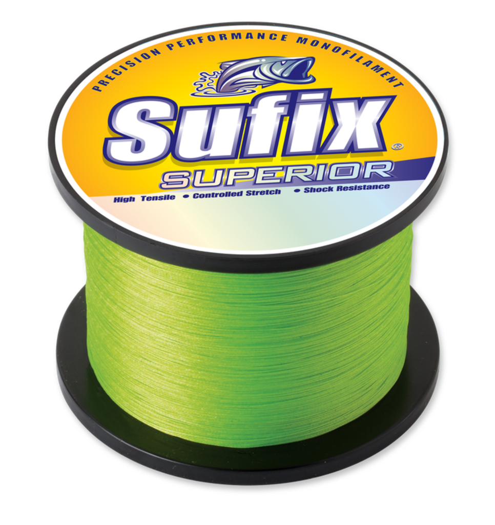 Hi-Vis Yellow Sufix Superior Monofilament Fishing Line 4.4lb Spool ...
